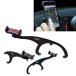 HEINMO 360° Rotatable Phone Holder GPS Cup Mount with Car Cradle for Cooper Clubman Countryman Paceman Hatchback F55 F56 F60 R55 R56 R60 Smartphone Support Basket (R55 R56 R57 R58 R59 Gray)