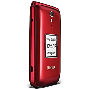 Jitterbug 8 GB Flip Cell Phone - Red