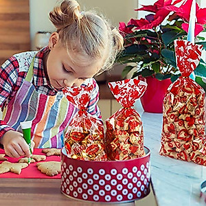 Valentines Day Candy Goody Bags, Valentine Goodie Bags for Kids, 133 Pcs - Valentines Cellophane Treat Bags, Clear Goodie Bags With Ties, Cellophane Cookie Bags, Valentines Day Gift Bags, 7 Designs