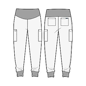 Med Couture Women's Maternity Jogger Pant, Navy, Medium