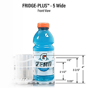 Display Technologies, Fridge-Plus Drink Organizer for Refrigerator Storage - Beverage Bottle Can Dispenser and Soda Rack for Bar Fridge (Pack of 1)