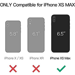KIOMY iPhone Xs Max Case - 6.5" Black, Translucent Matte Cover, Soft Edge TPU Frame, Hard PC Back, 2 HD Tempered Glass Protectors