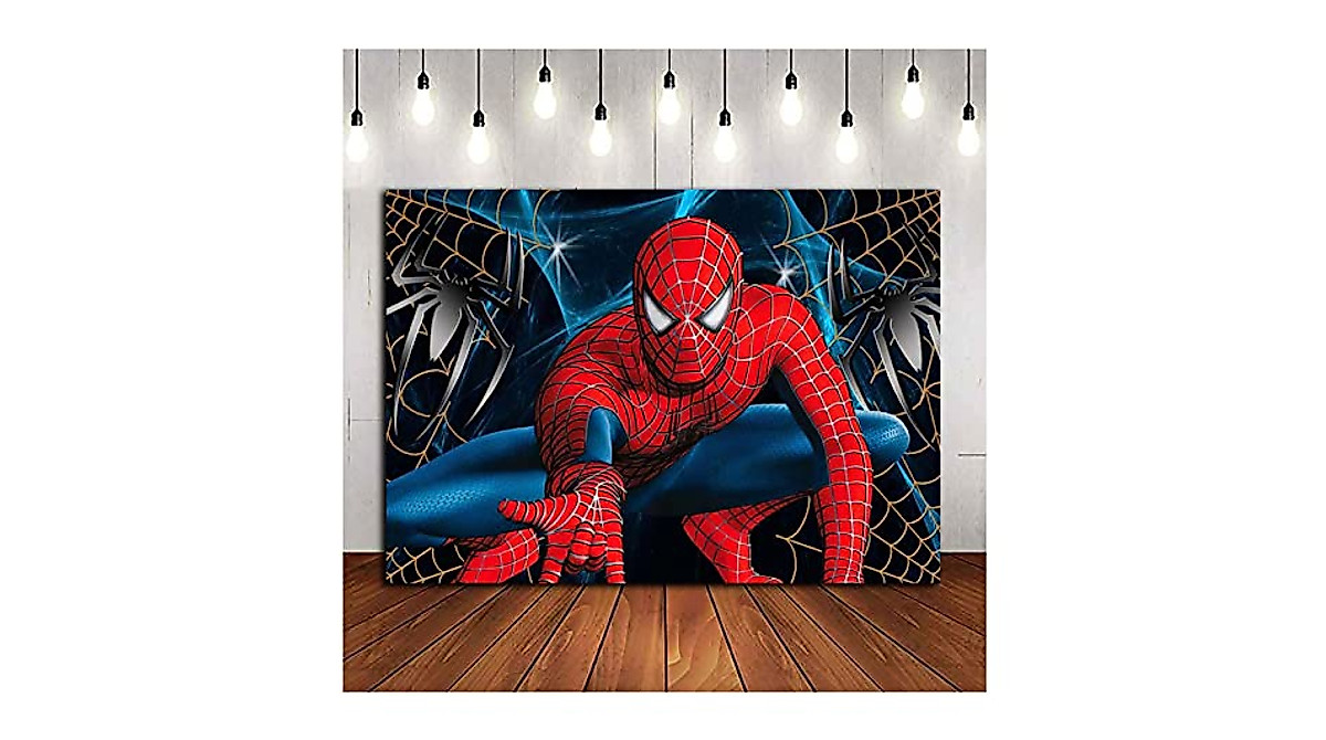Spiderman Photo Backdrop 8x6ft for Kids' Parties & Events