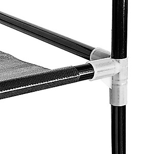 Sawandoo 10 Tiers Shoe Rack with Dustproof Cover Closet Shoe Storage Cabinet Organizer Black