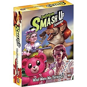 AEG Smash Up: What were We Thinking? Expansion | Action-Packed Card Game | Explorers, Grannies, Rock Stars, Teddy Bears | 2-4 Players | Ages 14+