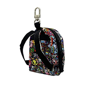 tokidoki Kawaii Micro Backpack Keyring, Black, Small