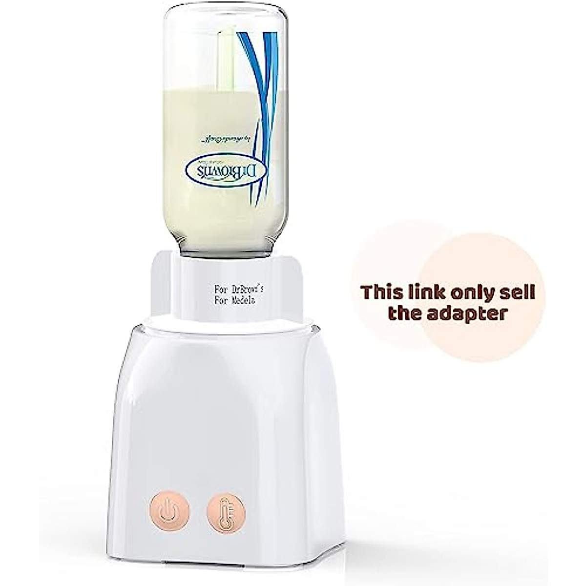 w-maxa Baby Bottle Adapter, Portable Bottle Warmer Adapter for Dr Brown’s & Medela-40MM