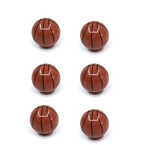 ZTie Set of 6 Basketball Cabinet Drawer Door Knobs Handles Child Dresser Drawer Pulls Desk Handles Sports Nursery Home Bedroom Decor