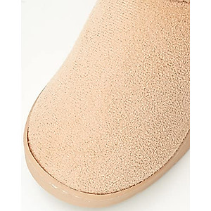 bebe Girl's Fur Lined Winter Boot with Rhinestone Details (Toddler/Little Girl/Big Girl), Size 2 Little Kid, Tan