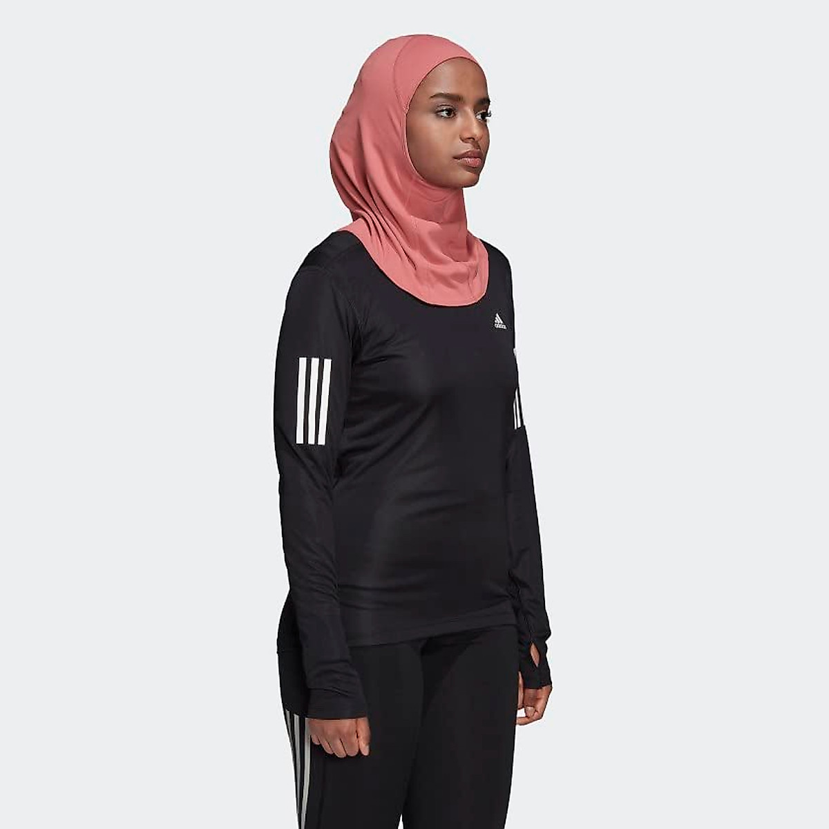 adidas womens Run Icons 3-stripes Sport Hijab Wonder Red Small