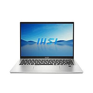 MSI Prestige 14 H Laptop: Intel Core i9-13900H, GeForce RTX 2050, 14" FHD+ Display, 32GB DDR5, 1TB NVMe SSD, WiFi 6E, Thunderbolt 4, Win 11 Home: Urban Silver B13UCX-601US