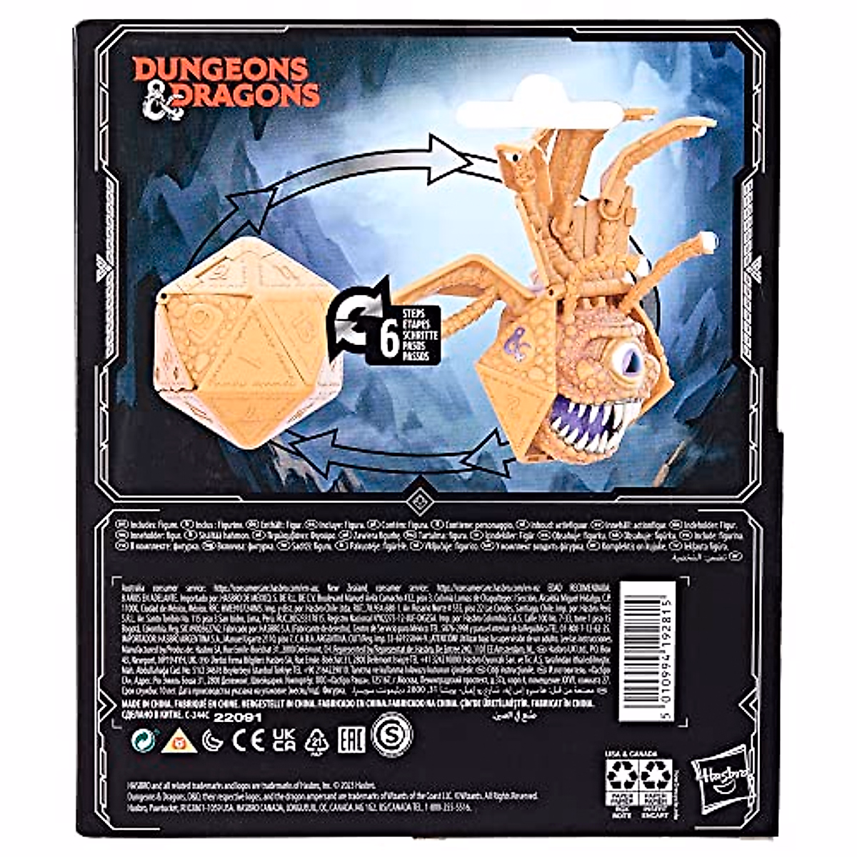 DUNGEONS & DRAGONS Dicelings Beholder Collectible D&D Monster Dice Converting Giant d20 Action Figures Role Playing Dice (F5213) Medium