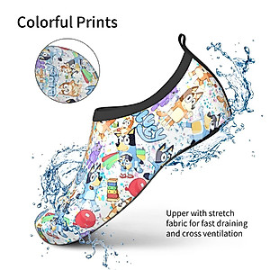 NZHMZJK Water Shoes for Boy Girl Quick-Dry Aqua Socks Swim Beach Yuga Exercise Wear Sport Pool Camping Must Haves Youth Size Style-04-2.5-3 Little Kid