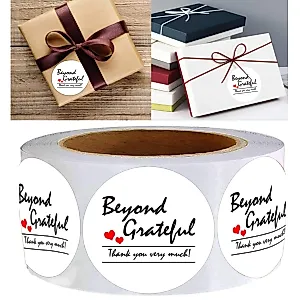 Beyond Grateful Thank You Sticker Label for Wedding,Bridal Shower,Baby Shower,Birthday,2 Inch 500 Pcs Per Pack…