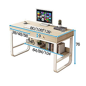 TOPYL Computer Desk Modern Sturdy Office Desk,Dressing Table,Desk with 2 Drawers,Writing Desk Workstation,Home Office Study Desk