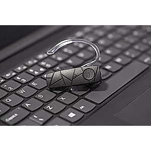 TELLUR VOX 60 Bluetooth Headset, Handsfree Earpiece, BT v5.2, Multipoint Two Simultaneous Connected Devices, 360° Hook for Right or Left Ear, iPhone and Android, Car Charger Included