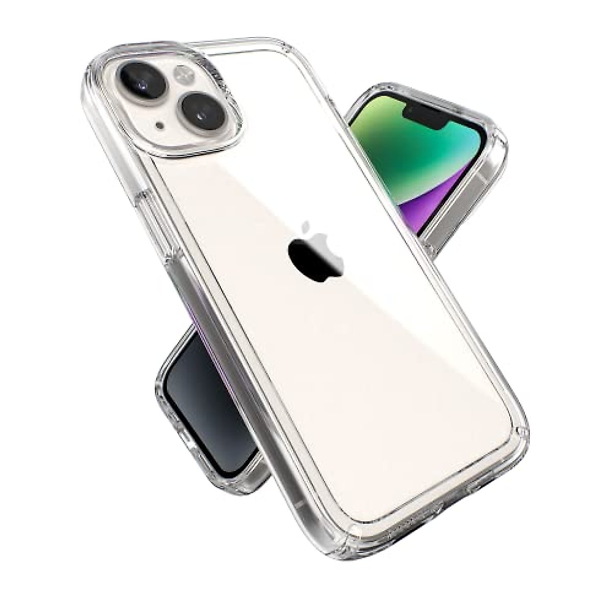 Speck Clear iPhone 14 & iPhone 13 Case - Drop Protection, Scratch Resistant & Anti-Yellowing Dual Layer Case for iPhone 14 & iPhone 13 Case for 6.1 inch Model - GemShell