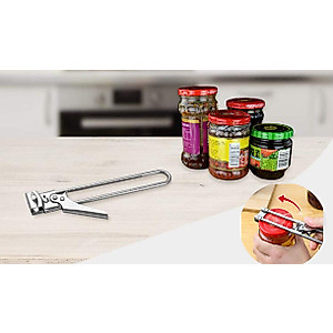 Master Opener Adjustable Jar & Bottle Opener, Adjustable Multifunctional Stainless Steel Can Opener Jar Lid Gripper, Manual Jar Bottle Opener Kitchen Accessories