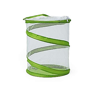 RESTCLOUD Pop-up Insect and Butterfly Habitat Cage Terrarium Clear Mesh Enclosure, See Through Easier 9" x 11" Tall