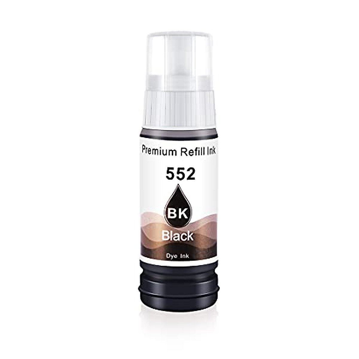 Omera Compatible Refill Bottle Ink Replacement for 552 T552 Work for EcoTank Photo ET-8550 ET-8500 All-in-One Wide-Format Supertank Printer (BK/PBK/ C/M/Y/GR 70ml, 6-Pack, for Daily Printing)