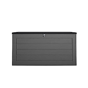 Cosco Outdoor Patio Deck Storage Box, Extra Large, 180 Gallons, Black and Charcoal