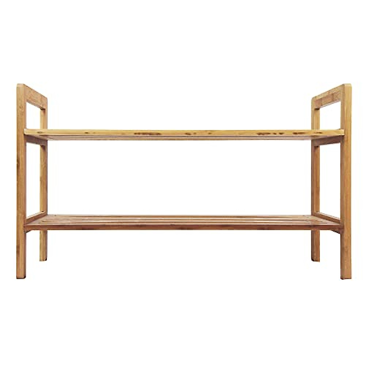 Oceanstar 2 Tier Bamboo Shoe Rack, Brown