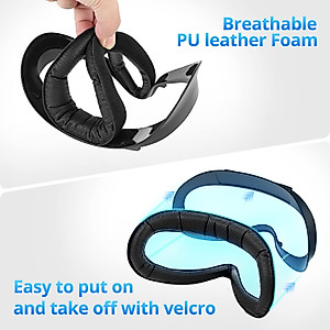 Younik VR Cooling Fan for Meta Quest 2, VR Heat Reducing Fan Cooler with PU Face Foam, Quest 2 Accessories, 2 Speed Anti-Fogging Air Circulation Cooler Fan