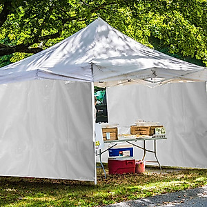 Joramoy Canopy Tent Sidewalls for 10×10 Pop Up Canopy, 3 Pack Instant Canopy Sunwall, Waterproof and UV Protection Canopy Shade Wall, Straight Leg Canopy Sidewalls 3 PCS Only(White)