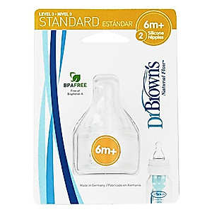 Dr. Browns Natural Flow Level 3 Standard Nipple - 6 Nipples