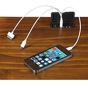 Casual Home Vanderbilt Nightstand with USB Ports-Warm Brown, 24"L x 17"W x 27"H