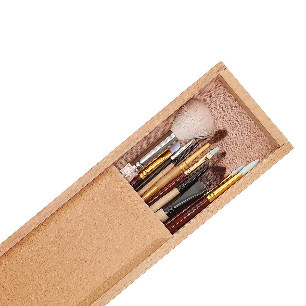 PRO ART Paint Brush Box, 15-inch x 4-inch x 1-1/4-inch, Natural
