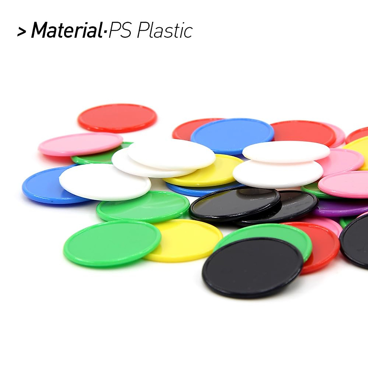 Nurlean 200-1000 Pieces Custom Plastic Chips Drink Tokens for bar, 37mm 1.45in,Imprinted with Your Personalized Logo and Text