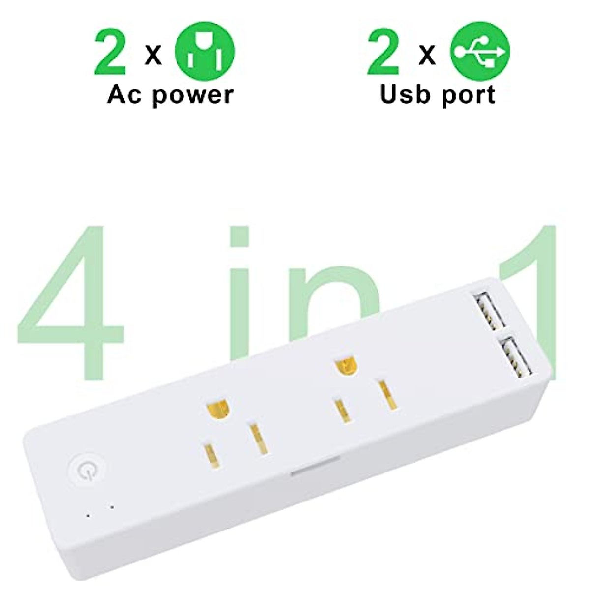 Toxaoii Mini WiFi Smart Plug, Outlet Extender Dual Socket Plugs with USB, Surge Protector with Remote Control and Timer Function, Compatible with Alexa, Google Assistant, No Hub Required