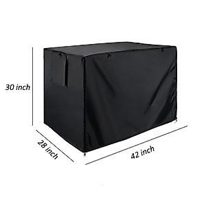 kefit Dog Crate Cover 42 inch, Kennel Cover for Dog Cage, Black