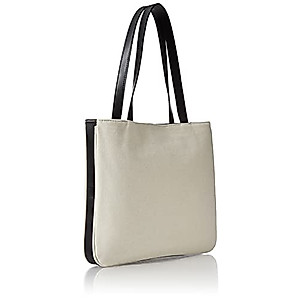 Calvin Klein Tessa Key Item Tote, Natural/Black Combo