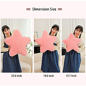 GEXUANCEHN Little Star Pillow Bedroom Living Room seat Pillow (15.7 * 15.7, White)
