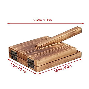 Tortilla Press, 5inch Wood Tortilla Press Manual Tortilla Maker with 2pcs Spatulas for Dough Flour Baking Pressing Tool