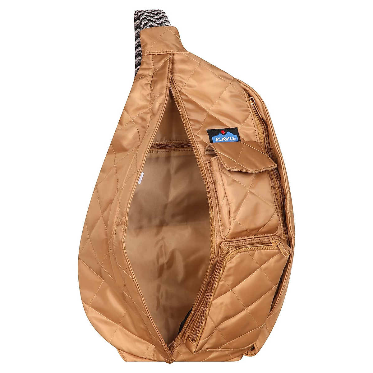 KAVU Original Rope Puff Diamond Quilted Mini Sling Pack - Taupe