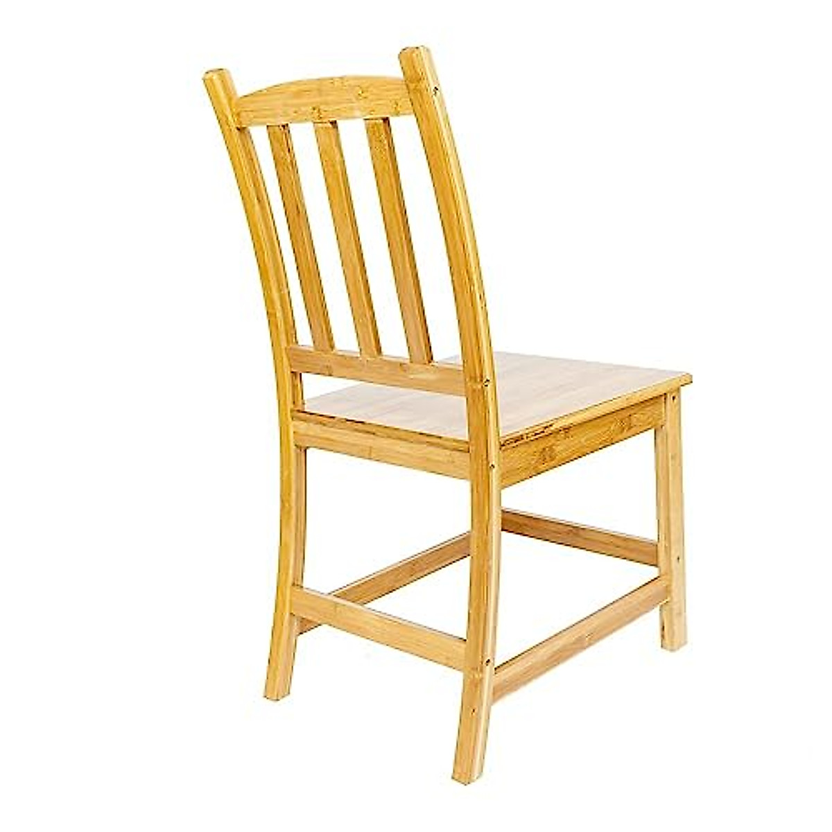 Kopokd [Set of 2 Dining Chairs - Sturdy Wooden Seats Natural Finish Kitchen Furniture