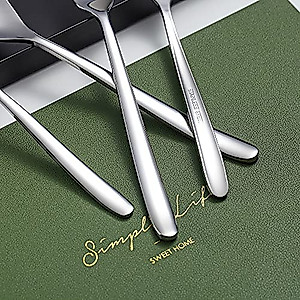 Dinner Forks 6 Piece, Stainless Steel Forks Silverware Set, Dessert Forks, Table Forks, Salad Forks for Home, Kitchen or Restaurant, Dishwasher Safe (Silver-8 Inch)