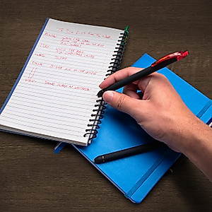 Pentel EnerGel Kuro Liquid Gel Pen, (0.7mm) Medium line, Assorted Ink, 8 Pack (BL437R1BP8M)