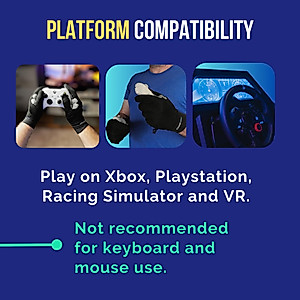 ONISSI Pro Gaming Gloves for Sweaty Hands | Sim Racing Gloves|Full Finger Gamer Gloves for Grip PS4/ PS5/Xbox/PC/VR/Sim Racer