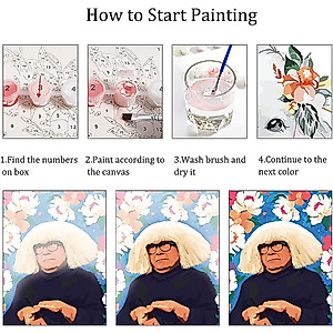 eniref Paint by Numbers for Adults Beginners, DIY Paint by Numbers for Kids Acrylic Paint Drawing Paintwork with Paintbrushes Always Sunny in Philadelphia Merch Fun Wall Decor 16X20inch