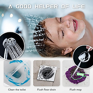 Razime 10'' Rainfall Shower Head with Handheld Combo, Chrome Finish, 8+2 Mode, 11'' Adjustable Extension Arm, 100 Self-Cleaning Nozzles, Modern Style, Chrome