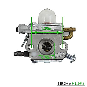 NICHEFLAG C1U-K78 Carburetor with P021002921 Air Cleaner Case Assembly A226001410 Air Filter for Echo Blower PB200 PB201 ES210 ES211 Shredder and Shindaiwa EB212 SV212 EB212 Blowers