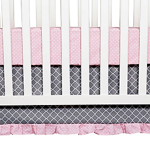 Trend Lab Cotton Candy 3 Piece Crib Bedding Set, Can Be Used As A Blanket Or A Playmat for Tummy Time, Includes Quilt, Fitted Crib Sheet and Skirt