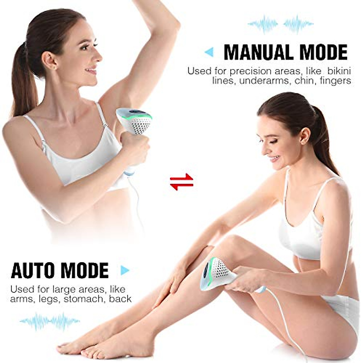 Laser Hair Removal Permanent, IMENE Painless IPL Hair Removal - Ideal for Women & Men Bikini, Legs, Arms, Armpits Hair Remover - Uses Most Effective IPL Technology (Intense Pulsed Light) Blue