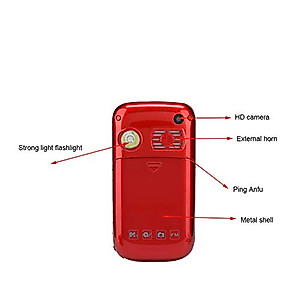 ASHATA Big Button Flip Mobile Phone for Elderly, 2.4 Inch Touch Screen Senior Flip 2G Mobile Phone, Dual SIM Card Dual Standby Full Voice Assistance Mobile Phone with Flashlight Radio (US)