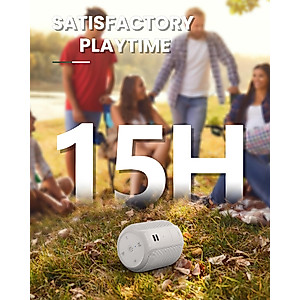 NOTABRICK Bluetooth Speakers,Portable Wireless Speaker with 15W Stereo Sound, IPX6 Waterproof Shower Speaker, Dual Pairs, Portable Speaker for Party Beach Camping