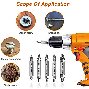 Gifts for Men,Damaged Screw Extractor Set-Christmas Stocking Stuffers for Adults Men Him,Mens Gifts,Husband,Stripped Screws Nuts & Bolts Drill Bit Tools for Easy Removal of Rusty Broken Hardware Gifts
